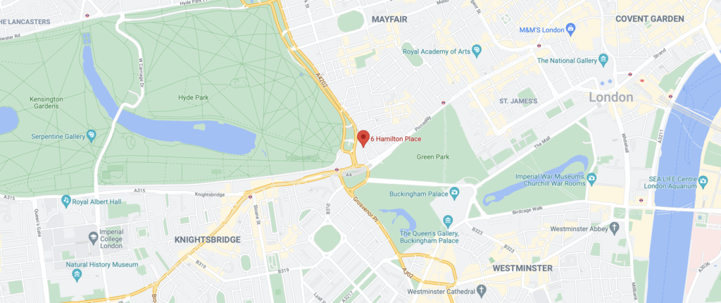 Venue Booking Mayfair | 6 Hamilton Place | London